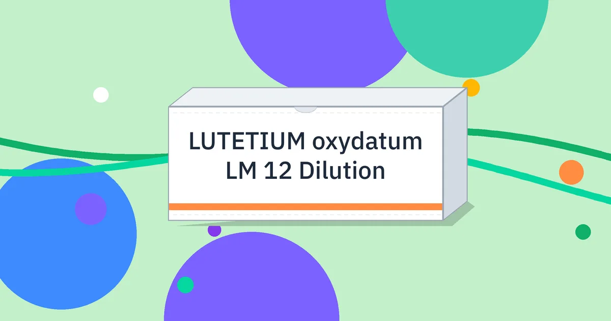 Symbolbild: Packung mit der Aufschrift LUTETIUM oxydatum LM 12 Dilution (PZN 12934802) – Verfügbarkeit und Bezug in Apotheken in Frankfurt am Main