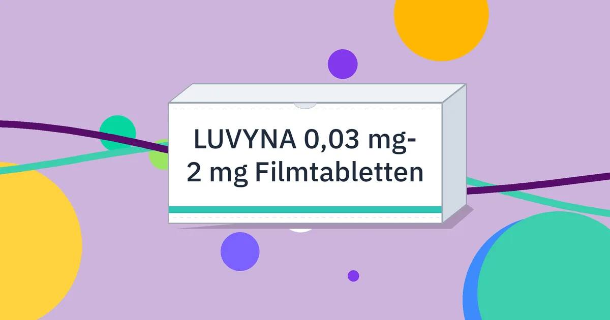Symbolbild: Packung mit der Aufschrift LUVYNA 0,03 mg-2 mg Filmtabletten (PZN 10005174) – Verfügbarkeit und Bezug in Apotheken in Frankfurt am Main