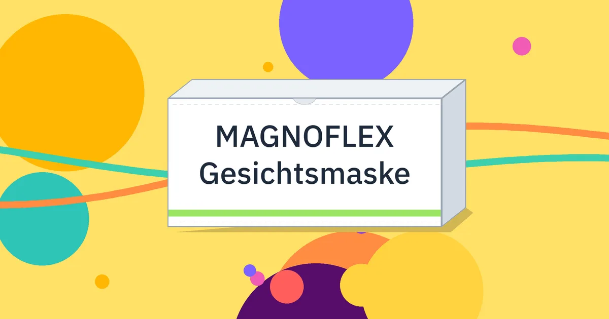 Symbolbild: Packung mit der Aufschrift MAGNOFLEX Gesichtsmaske (PZN 01345103) – Verfügbarkeit und Bezug in Apotheken in Frankfurt am Main