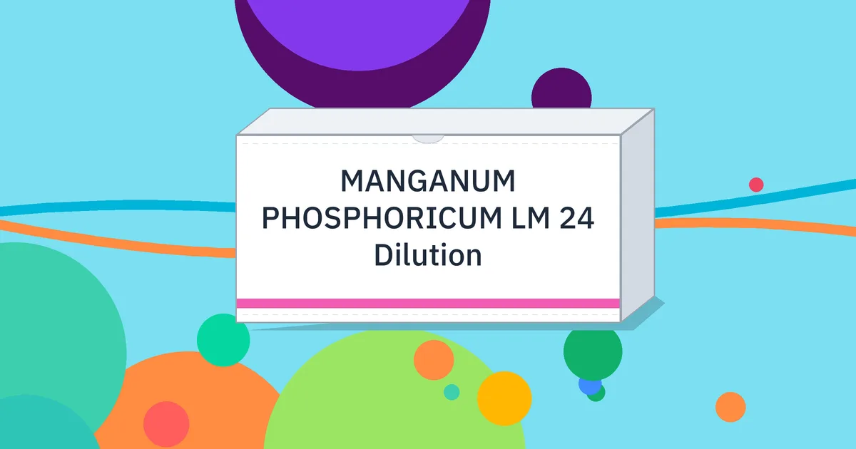 Symbolbild: Packung mit der Aufschrift MANGANUM PHOSPHORICUM LM 24 Dilution (PZN 12945697) – Verfügbarkeit und Bezug in Apotheken in Frankfurt am Main
