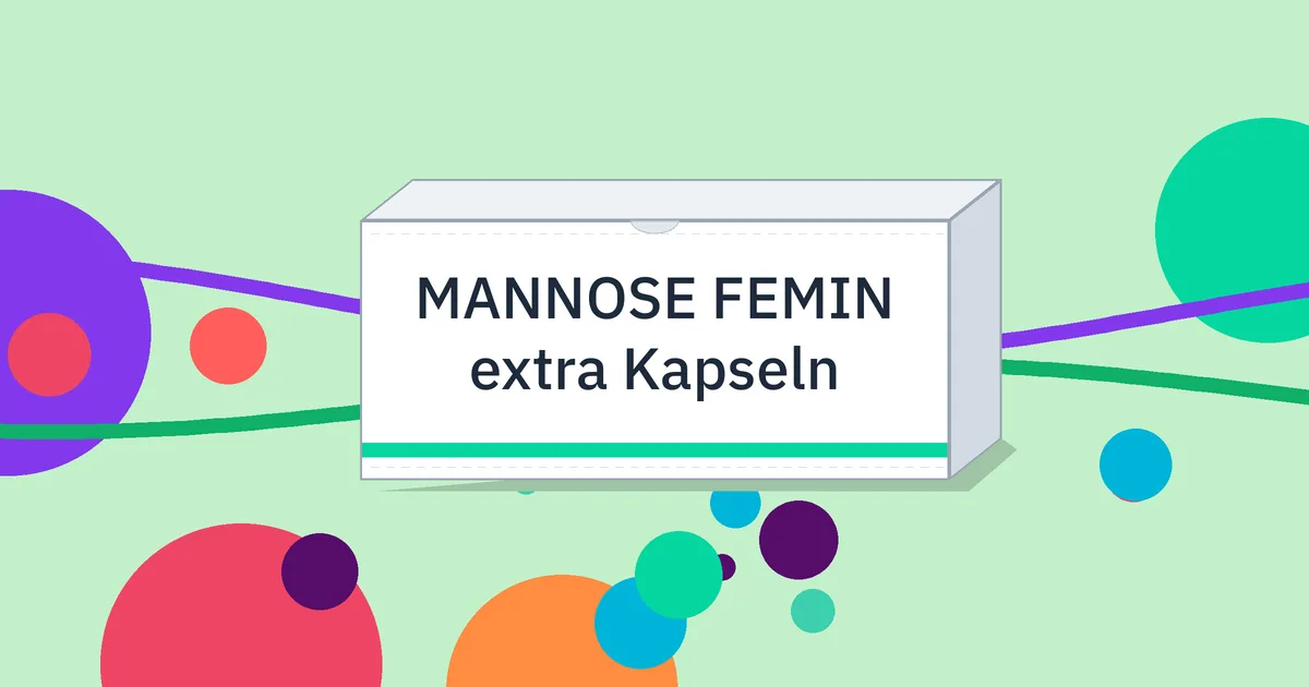 Symbolbild: Packung mit der Aufschrift MANNOSE FEMIN extra Kapseln (PZN 19266172) – Verfügbarkeit und Bezug in Apotheken in Frankfurt am Main