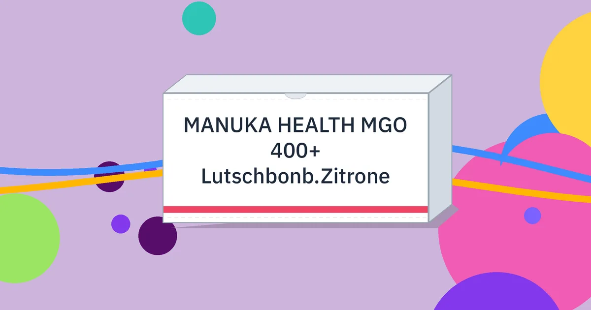 Symbolbild: Packung mit der Aufschrift MANUKA HEALTH MGO 400+ Lutschbonb.Zitrone (PZN 15874934) – Verfügbarkeit und Bezug in Apotheken in Frankfurt am Main