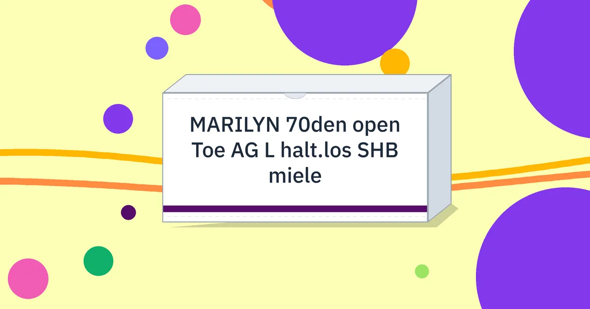 Symbolbild: Packung mit der Aufschrift MARILYN 70den open Toe AG L halt.los SHB miele (PZN 16188187) – Verfügbarkeit und Bezug in Apotheken in Frankfurt am Main