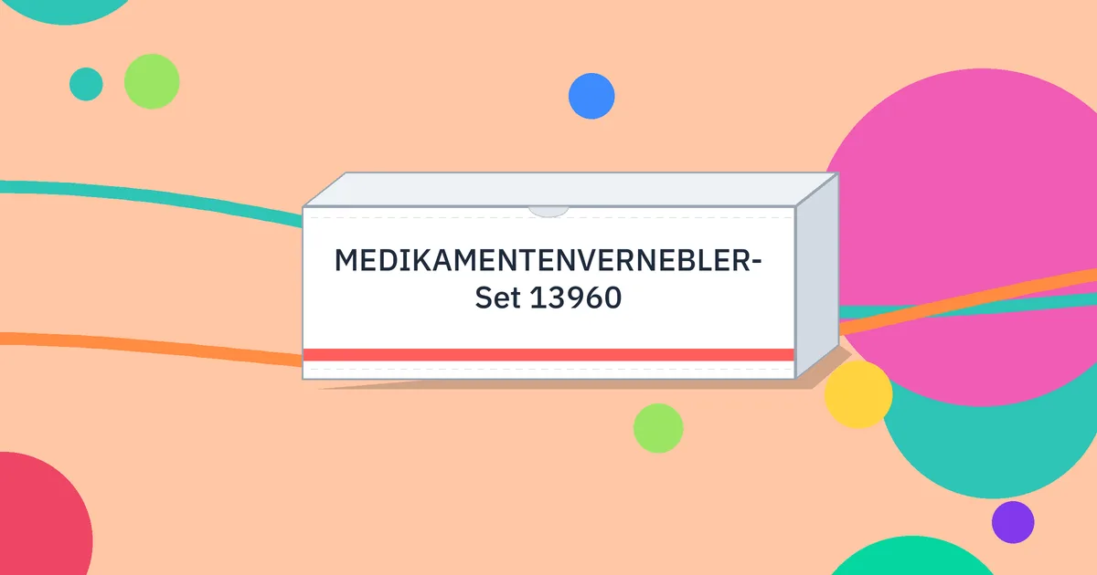 Symbolbild: Packung mit der Aufschrift MEDIKAMENTENVERNEBLER-Set 13960 (PZN 00540707) – Verfügbarkeit und Bezug in Apotheken in Frankfurt am Main