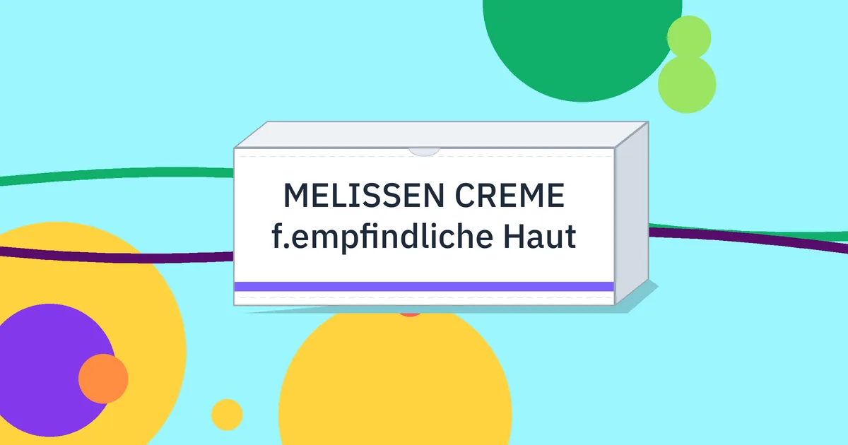Symbolbild: Packung mit der Aufschrift MELISSEN CREME f.empfindliche Haut (PZN 02515642) – Verfügbarkeit und Bezug in Apotheken in Frankfurt am Main