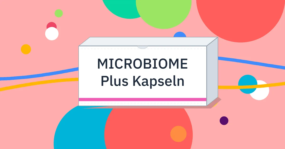 Symbolbild: Packung mit der Aufschrift MICROBIOME Plus Kapseln (PZN 20279582) – Verfügbarkeit und Bezug in Apotheken in Frankfurt am Main