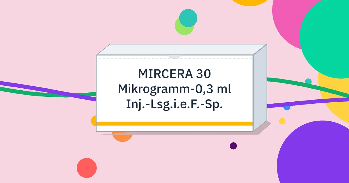 Symbolbild: Packung mit der Aufschrift MIRCERA 30 Mikrogramm-0,3 ml Inj.-Lsg.i.e.F.-Sp. (PZN 11367790) – Verfügbarkeit und Bezug in Apotheken in Frankfurt am Main