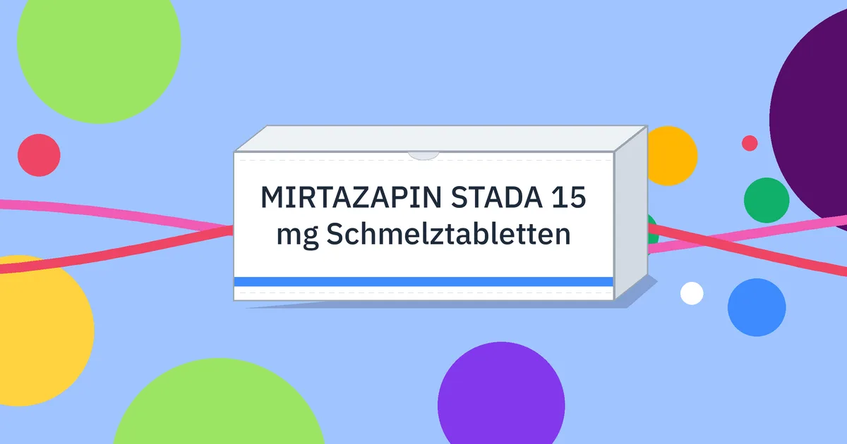 Symbolbild: Packung mit der Aufschrift MIRTAZAPIN STADA 15 mg Schmelztabletten (PZN 01027082) – Verfügbarkeit und Bezug in Apotheken in Frankfurt am Main