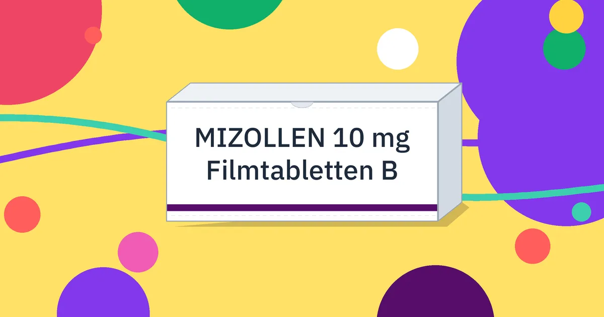 Symbolbild: Packung mit der Aufschrift MIZOLLEN 10 mg Filmtabletten B (PZN 03211878) – Verfügbarkeit und Bezug in Apotheken in Frankfurt am Main