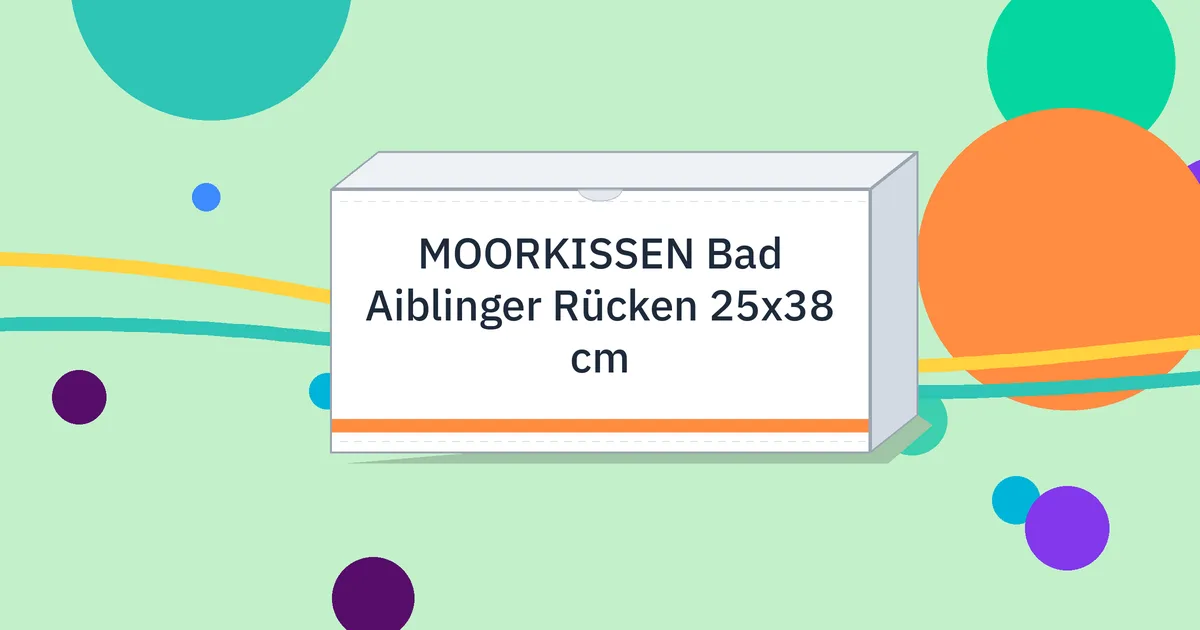 Symbolbild: Packung mit der Aufschrift MOORKISSEN Bad Aiblinger Rücken 25x38 cm (PZN 12700151) – Verfügbarkeit und Bezug in Apotheken in Frankfurt am Main