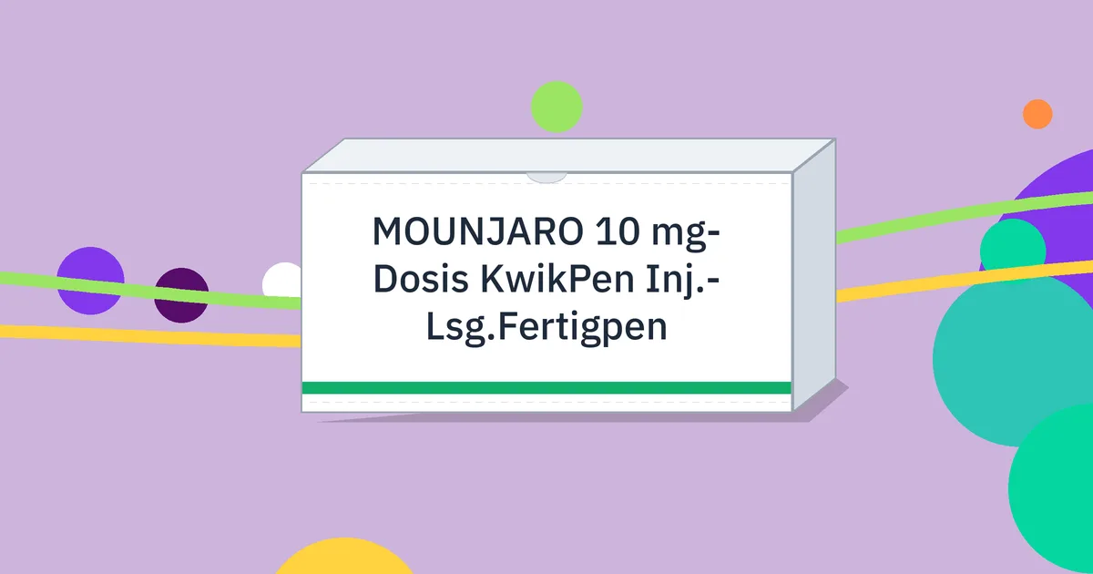 Symbolbild: Packung mit der Aufschrift MOUNJARO 10 mg-Dosis KwikPen Inj.-Lsg.Fertigpen (PZN 20192444) – Verfügbarkeit und Bezug in Apotheken in Frankfurt am Main