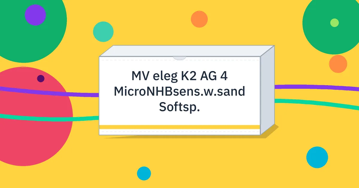 Symbolbild: Packung mit der Aufschrift MV eleg K2 AG 4 MicroNHBsens.w.sand Softsp. (PZN 18931101) – Verfügbarkeit und Bezug in Apotheken in Frankfurt am Main