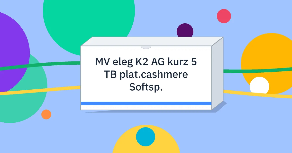 Symbolbild: Packung mit der Aufschrift MV eleg K2 AG kurz 5 TB plat.cashmere Softsp. (PZN 14672766) – Verfügbarkeit und Bezug in Apotheken in Frankfurt am Main