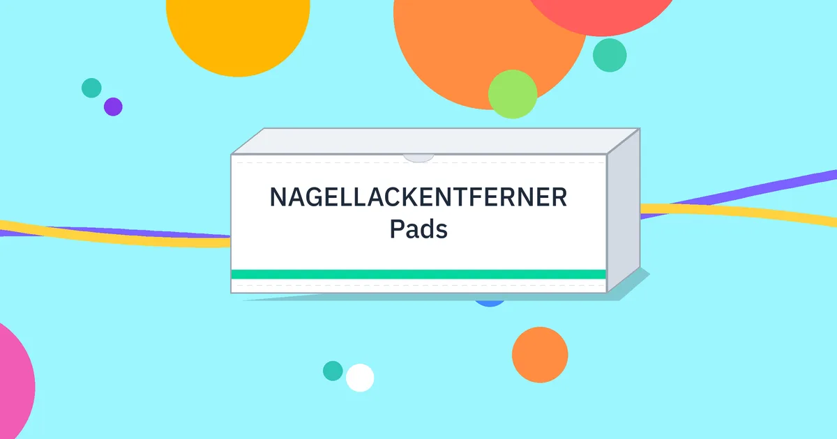 Symbolbild: Packung mit der Aufschrift NAGELLACKENTFERNER Pads (PZN 06153851) – Verfügbarkeit und Bezug in Apotheken in Frankfurt am Main