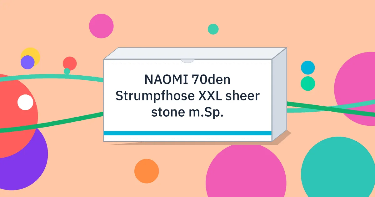 Symbolbild: Packung mit der Aufschrift NAOMI 70den Strumpfhose XXL sheer stone m.Sp. (PZN 16179969) – Verfügbarkeit und Bezug in Apotheken in Frankfurt am Main