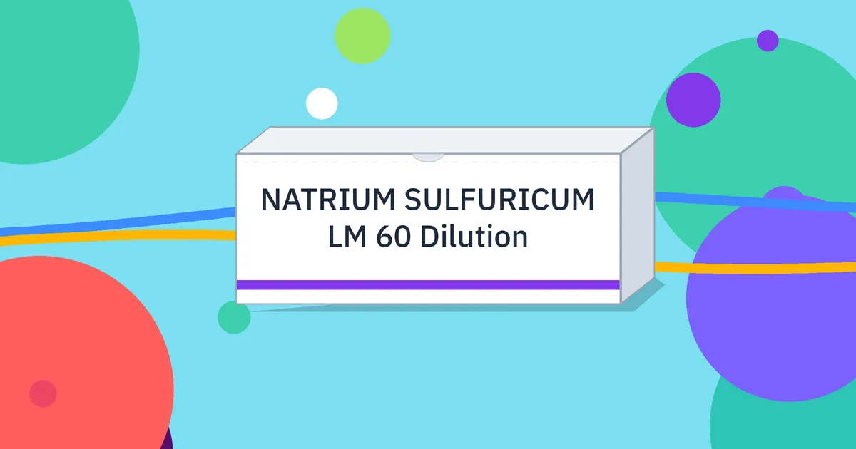 Symbolbild: Packung mit der Aufschrift NATRIUM SULFURICUM LM 60 Dilution (PZN 12967486) – Verfügbarkeit und Bezug in Apotheken in Frankfurt am Main