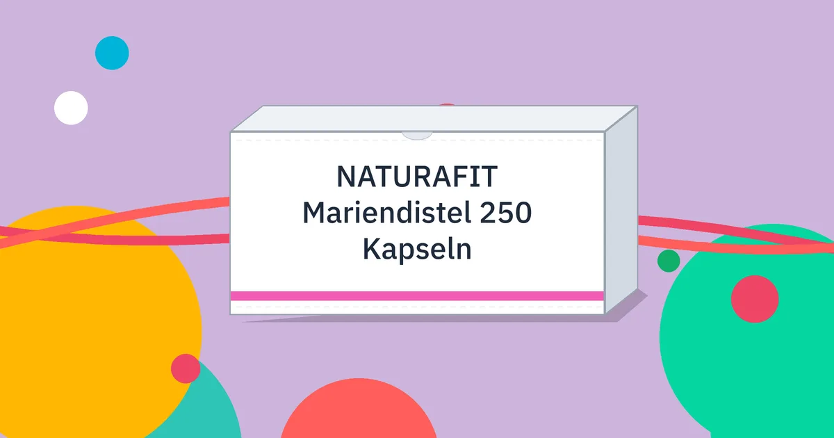Symbolbild: Packung mit der Aufschrift NATURAFIT Mariendistel 250 Kapseln (PZN 20229526) – Verfügbarkeit und Bezug in Apotheken in Frankfurt am Main