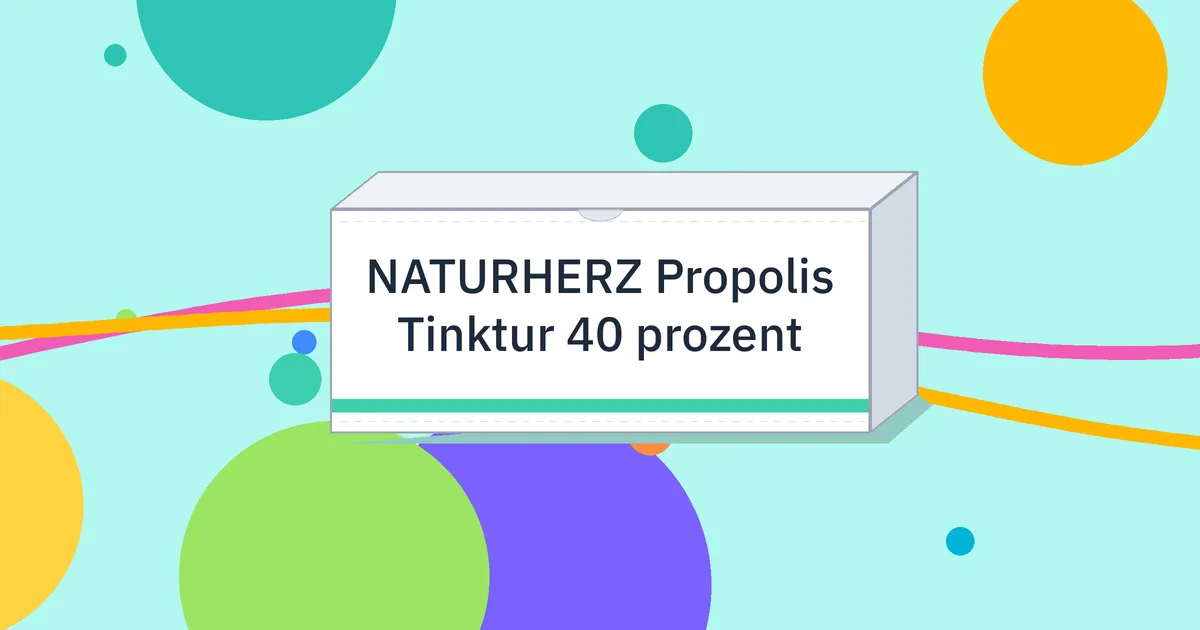 Symbolbild: Packung mit der Aufschrift NATURHERZ Propolis Tinktur 40 prozent (PZN 15427804) – Verfügbarkeit und Bezug in Apotheken in Frankfurt am Main