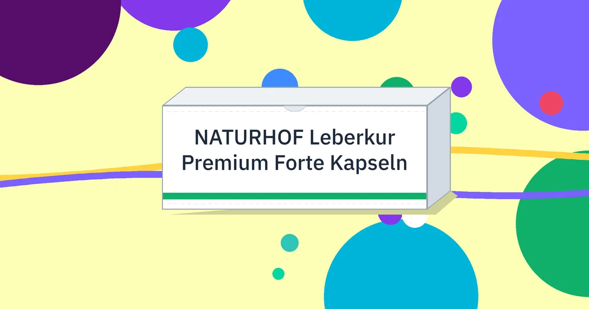 Symbolbild: Packung mit der Aufschrift NATURHOF Leberkur Premium Forte Kapseln (PZN 18824428) – Verfügbarkeit und Bezug in Apotheken in Frankfurt am Main