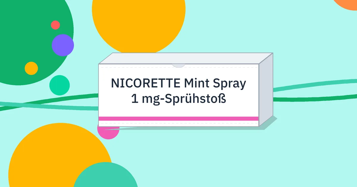 Symbolbild: Packung mit der Aufschrift NICORETTE Mint Spray 1 mg-Sprühstoß (PZN 16136078) – Verfügbarkeit und Bezug in Apotheken in Frankfurt am Main