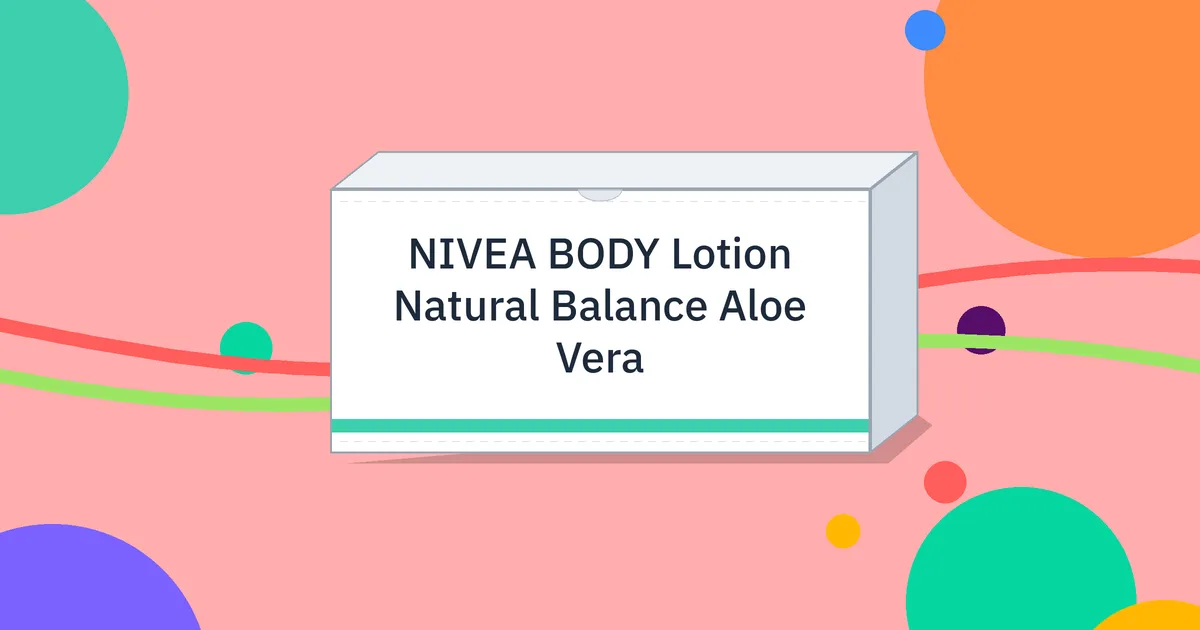 Symbolbild: Packung mit der Aufschrift NIVEA BODY Lotion Natural Balance Aloe Vera (PZN 17623900) – Verfügbarkeit und Bezug in Apotheken in Frankfurt am Main
