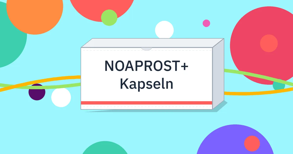 Symbolbild: Packung mit der Aufschrift NOAPROST+ Kapseln (PZN 18367238) – Verfügbarkeit und Bezug in Apotheken in Frankfurt am Main