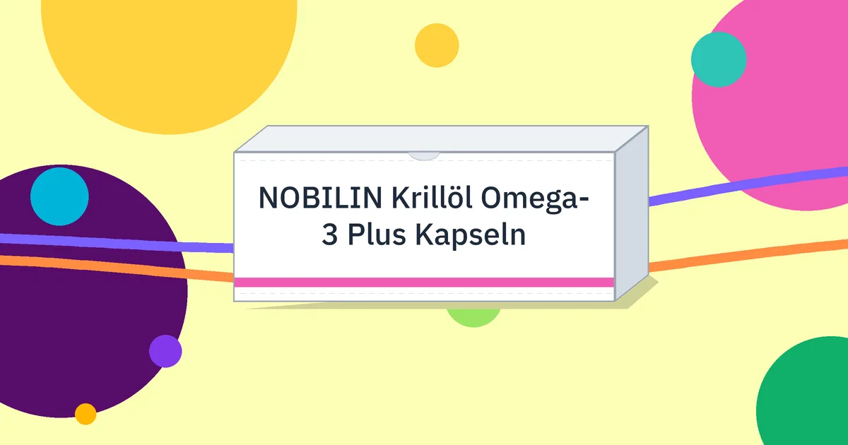 Symbolbild: Packung mit der Aufschrift NOBILIN Krillöl Omega-3 Plus Kapseln (PZN 06404566) – Verfügbarkeit und Bezug in Apotheken in Frankfurt am Main