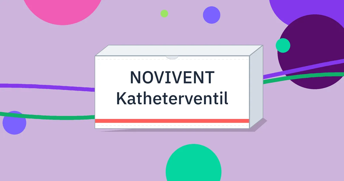 Symbolbild: Packung mit der Aufschrift NOVIVENT Katheterventil (PZN 12672756) – Verfügbarkeit und Bezug in Apotheken in Frankfurt am Main