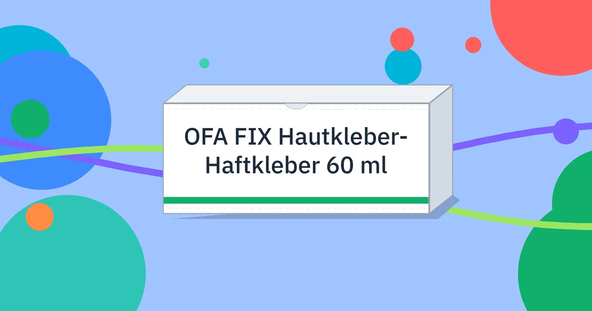Symbolbild: Packung mit der Aufschrift OFA FIX Hautkleber-Haftkleber 60 ml (PZN 12400377) – Verfügbarkeit und Bezug in Apotheken in Frankfurt am Main