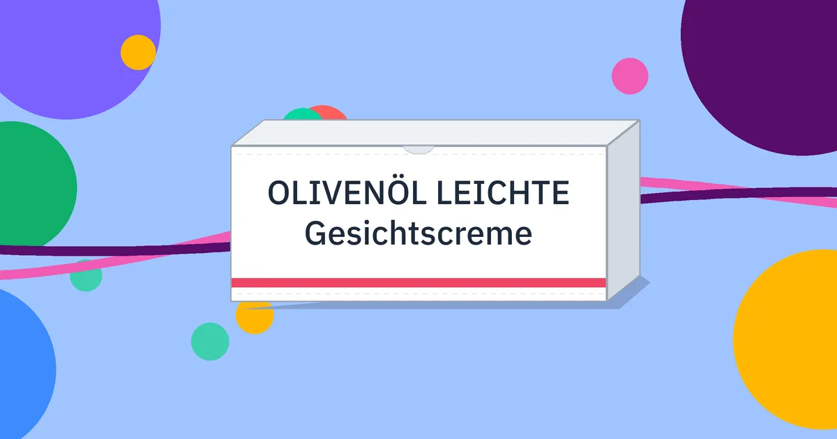 Symbolbild: Packung mit der Aufschrift OLIVENÖL LEICHTE Gesichtscreme (PZN 16331408) – Verfügbarkeit und Bezug in Apotheken in Frankfurt am Main