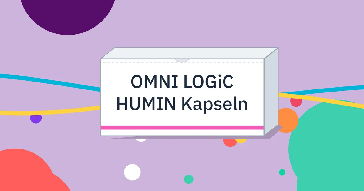 Symbolbild: Packung mit der Aufschrift OMNI LOGiC HUMIN Kapseln (PZN 17566119) – Verfügbarkeit und Bezug in Apotheken in Frankfurt am Main