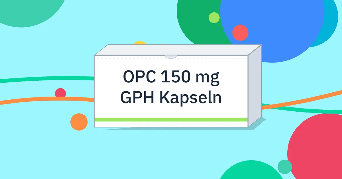 Symbolbild: Packung mit der Aufschrift OPC 150 mg GPH Kapseln (PZN 00896812) – Verfügbarkeit und Bezug in Apotheken in Frankfurt am Main