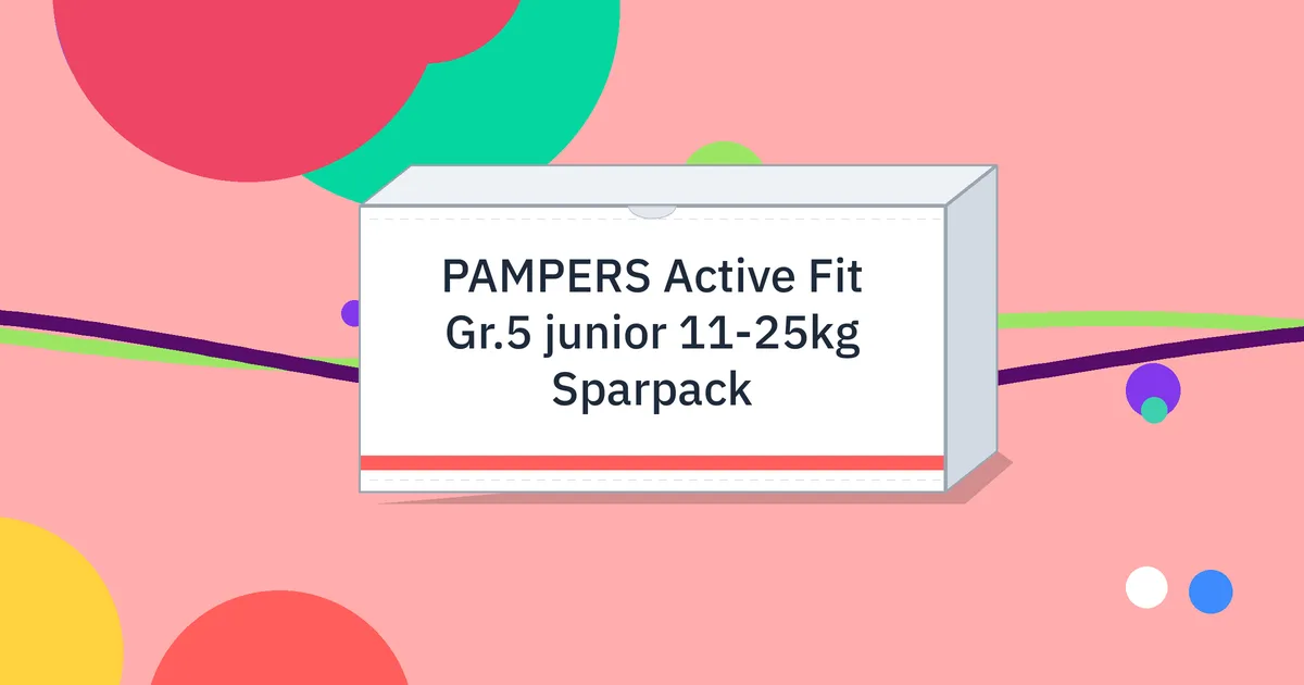 Symbolbild: Packung mit der Aufschrift PAMPERS Active Fit Gr.5 junior 11-25kg Sparpack (PZN 03073152) – Verfügbarkeit und Bezug in Apotheken in Frankfurt am Main