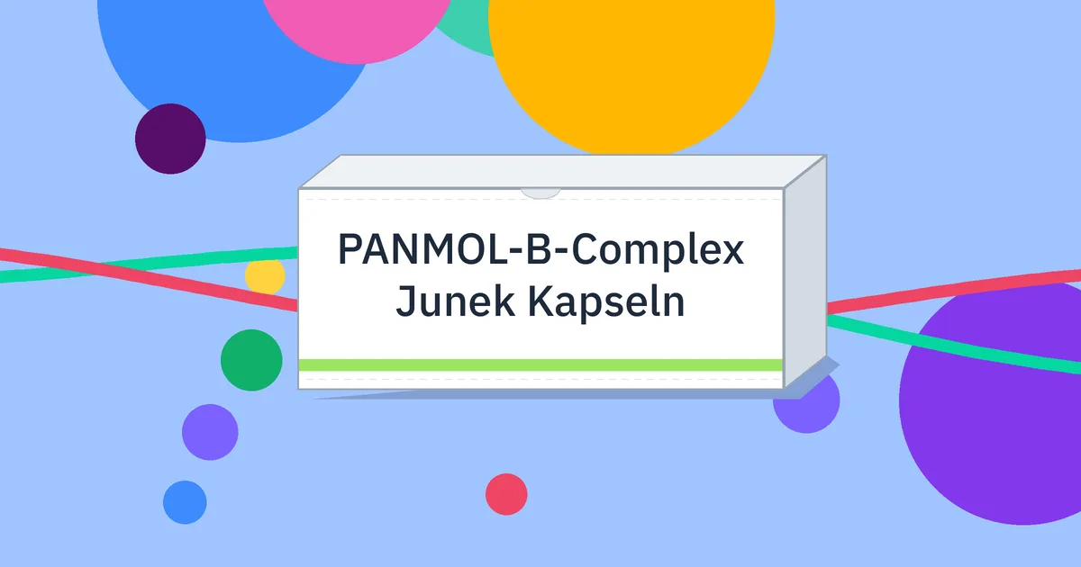 Symbolbild: Packung mit der Aufschrift PANMOL-B-Complex Junek Kapseln (PZN 00995945) – Verfügbarkeit und Bezug in Apotheken in Frankfurt am Main