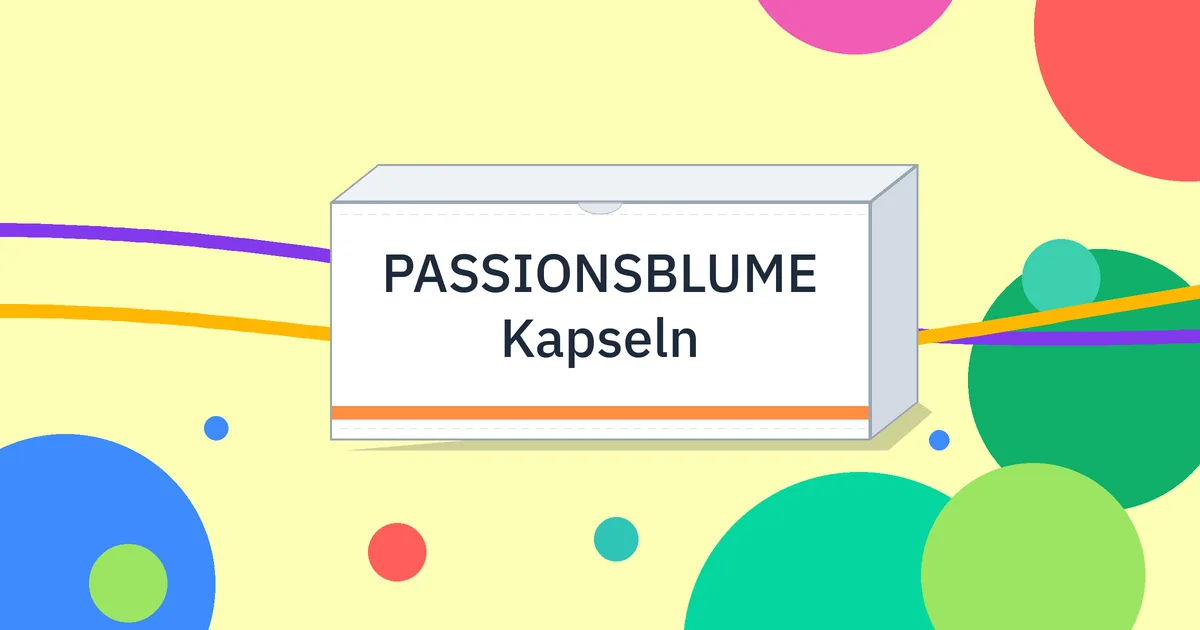 Symbolbild: Packung mit der Aufschrift PASSIONSBLUME Kapseln (PZN 09307846) – Verfügbarkeit und Bezug in Apotheken in Frankfurt am Main