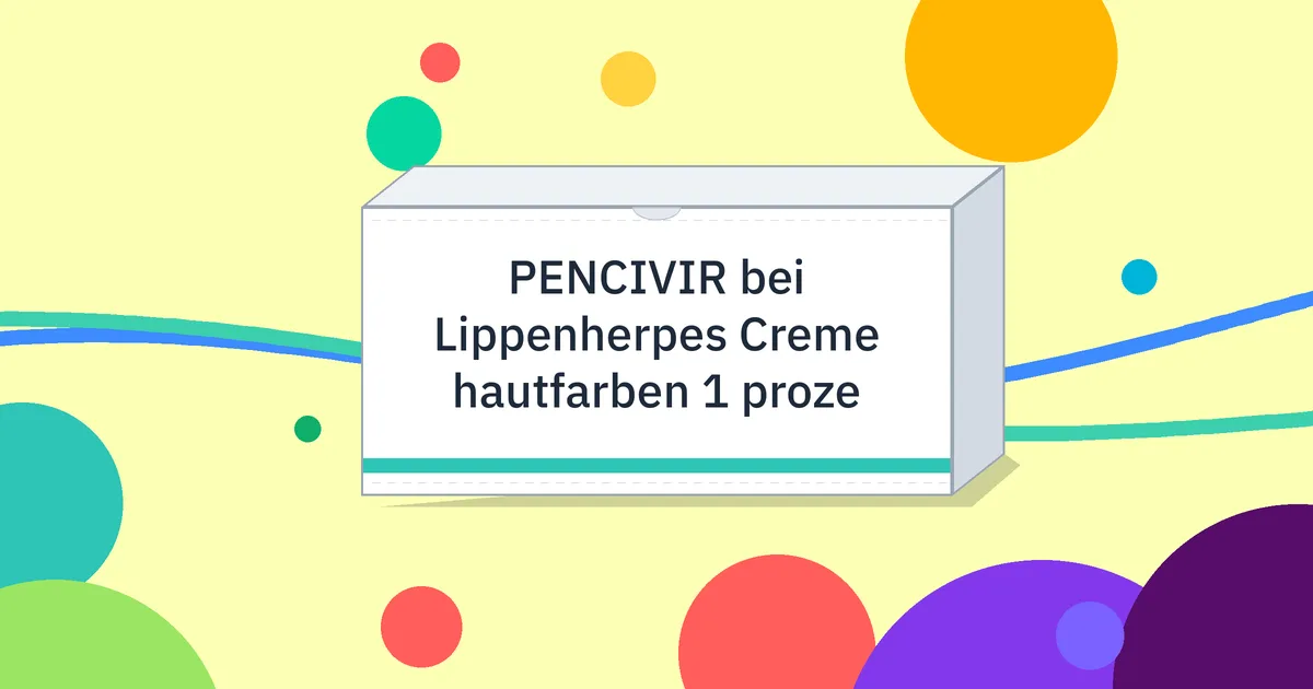 Symbolbild: Packung mit der Aufschrift PENCIVIR bei Lippenherpes Creme hautfarben 1 proze (PZN 14029757) – Verfügbarkeit und Bezug in Apotheken in Frankfurt am Main