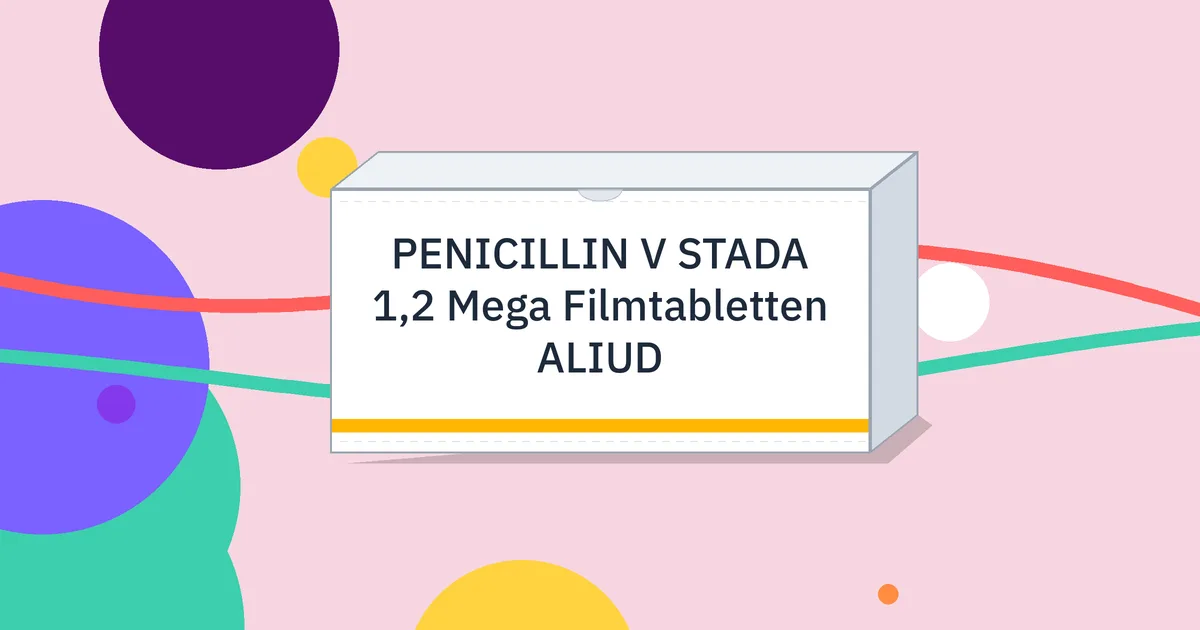 Symbolbild: Packung mit der Aufschrift PENICILLIN V STADA 1,2 Mega Filmtabletten ALIUD (PZN 10920782) – Verfügbarkeit und Bezug in Apotheken in Frankfurt am Main
