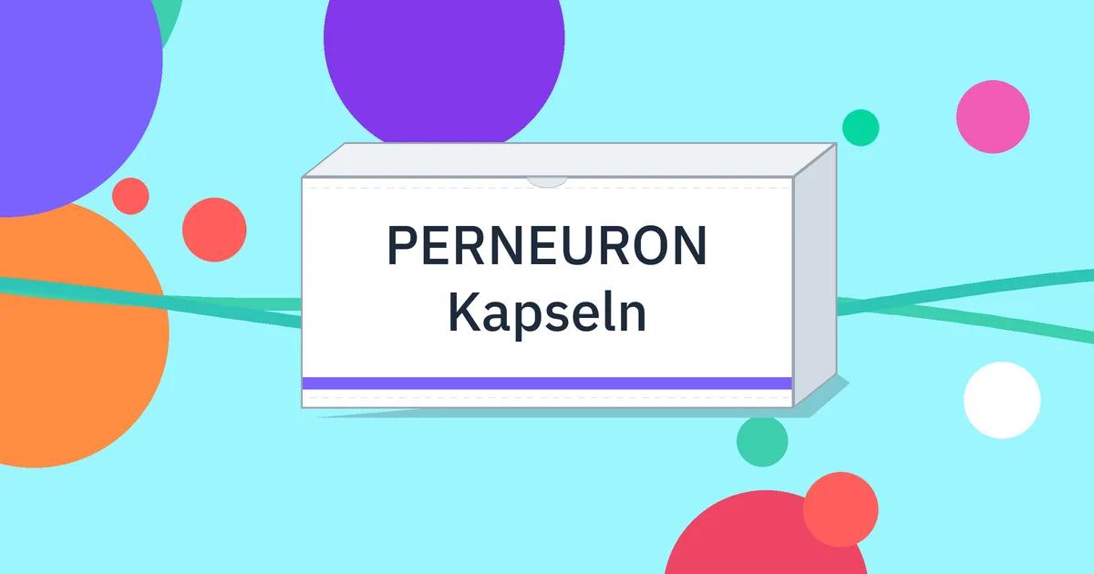 Symbolbild: Packung mit der Aufschrift PERNEURON Kapseln (PZN 18438151) – Verfügbarkeit und Bezug in Apotheken in Frankfurt am Main