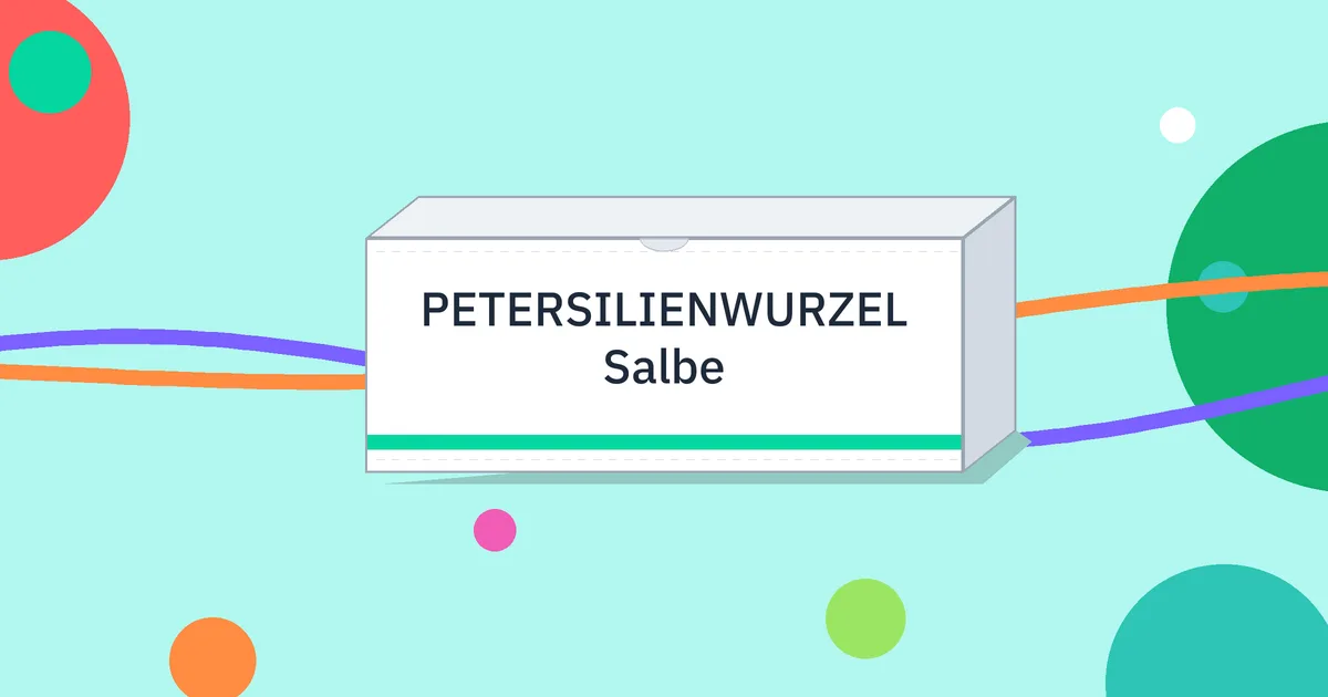 Symbolbild: Packung mit der Aufschrift PETERSILIENWURZEL Salbe (PZN 18301587) – Verfügbarkeit und Bezug in Apotheken in Frankfurt am Main