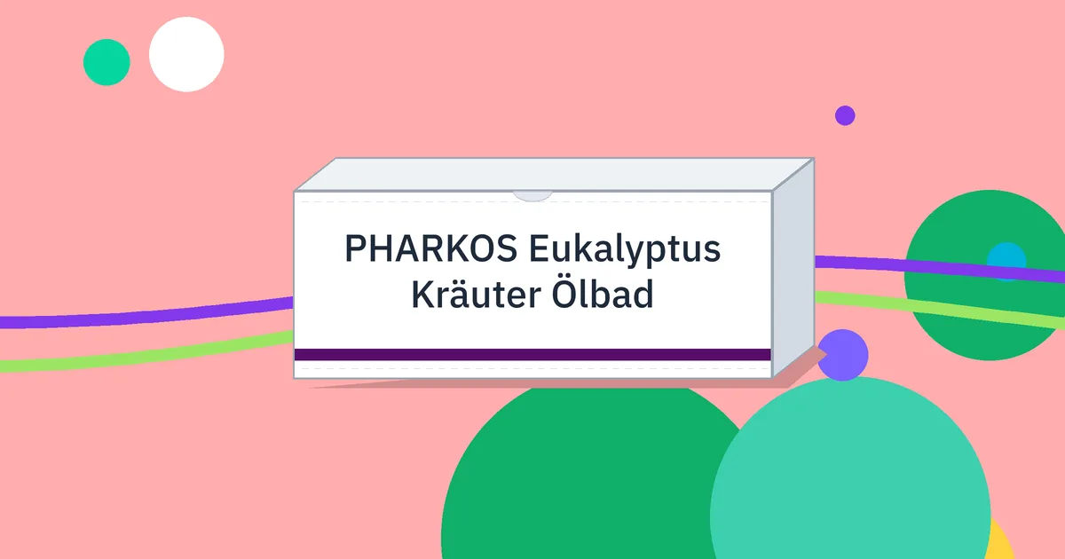 Symbolbild: Packung mit der Aufschrift PHARKOS Eukalyptus Kräuter Ölbad (PZN 01801251) – Verfügbarkeit und Bezug in Apotheken in Frankfurt am Main