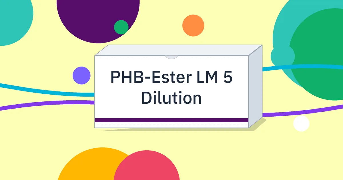 Symbolbild: Packung mit der Aufschrift PHB-Ester LM 5 Dilution (PZN 12978024) – Verfügbarkeit und Bezug in Apotheken in Frankfurt am Main