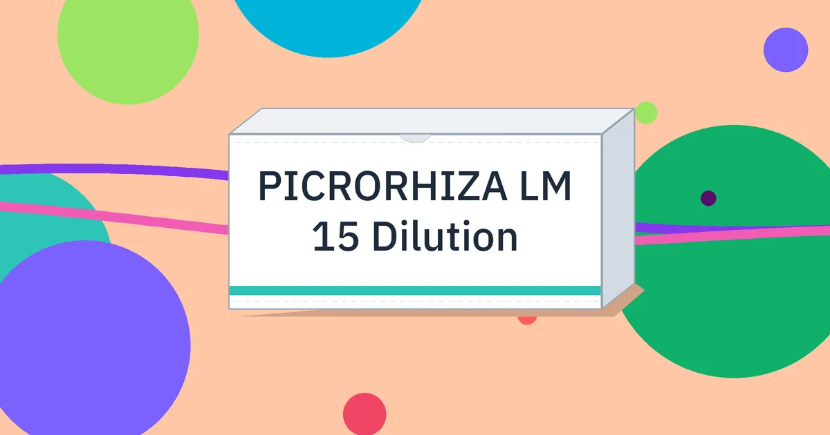 Symbolbild: Packung mit der Aufschrift PICRORHIZA LM 15 Dilution (PZN 13641628) – Verfügbarkeit und Bezug in Apotheken in Frankfurt am Main