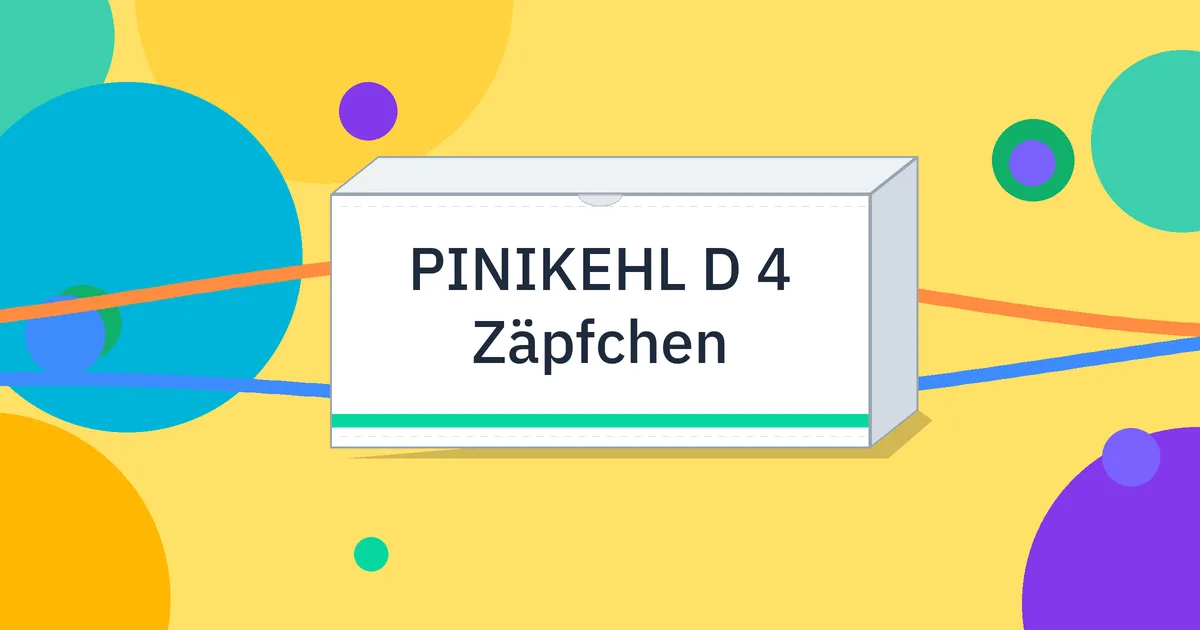 Symbolbild: Packung mit der Aufschrift PINIKEHL D 4 Zäpfchen (PZN 04549102) – Verfügbarkeit und Bezug in Apotheken in Frankfurt am Main