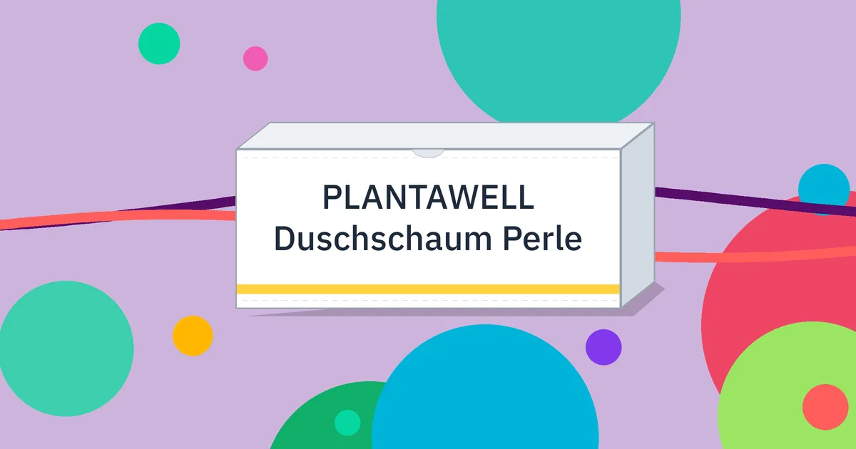 Symbolbild: Packung mit der Aufschrift PLANTAWELL Duschschaum Perle (PZN 20300945) – Verfügbarkeit und Bezug in Apotheken in Frankfurt am Main
