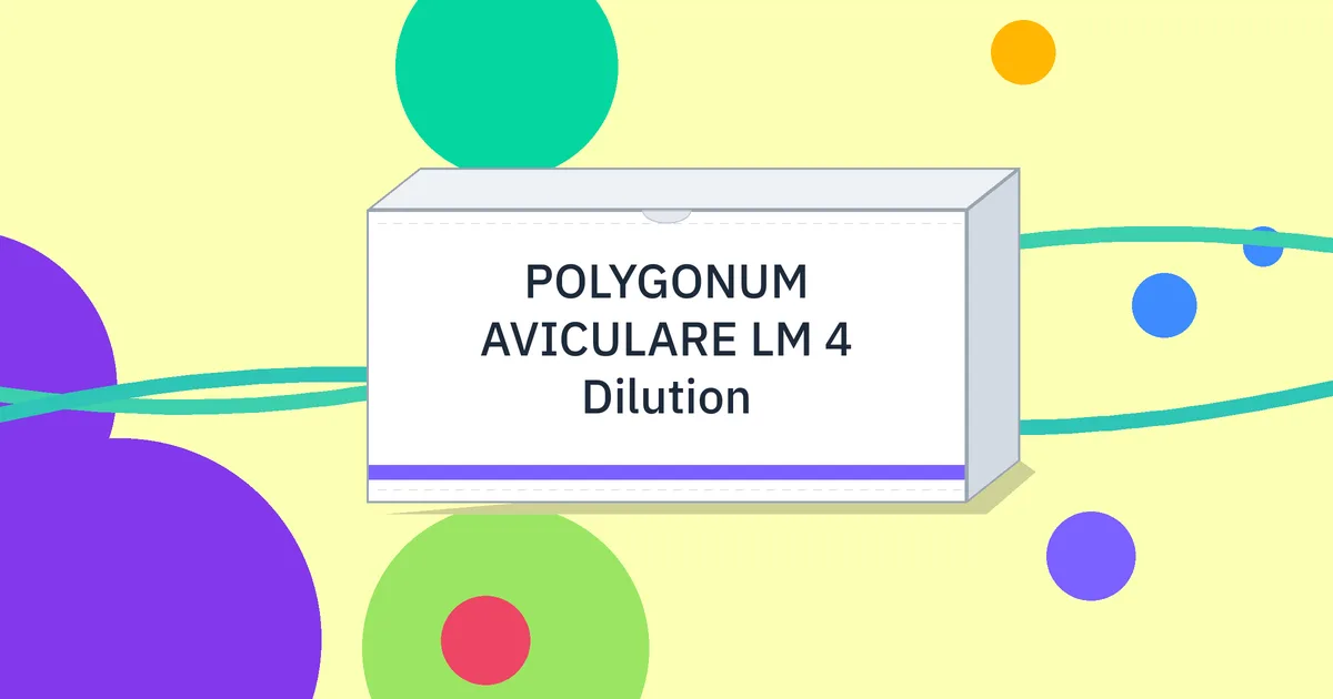 Symbolbild: Packung mit der Aufschrift POLYGONUM AVICULARE LM 4 Dilution (PZN 13661832) – Verfügbarkeit und Bezug in Apotheken in Frankfurt am Main