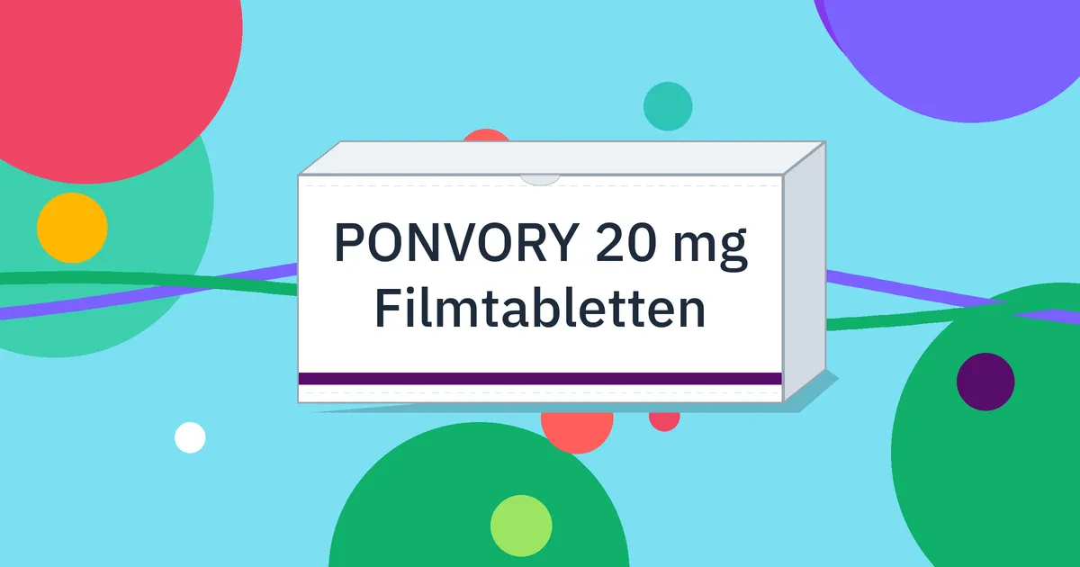Symbolbild: Packung mit der Aufschrift PONVORY 20 mg Filmtabletten (PZN 18245021) – Verfügbarkeit und Bezug in Apotheken in Frankfurt am Main