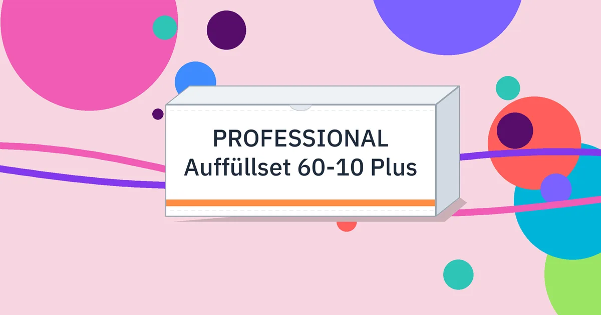 Symbolbild: Packung mit der Aufschrift PROFESSIONAL Auffüllset 60-10 Plus (PZN 16136003) – Verfügbarkeit und Bezug in Apotheken in Frankfurt am Main
