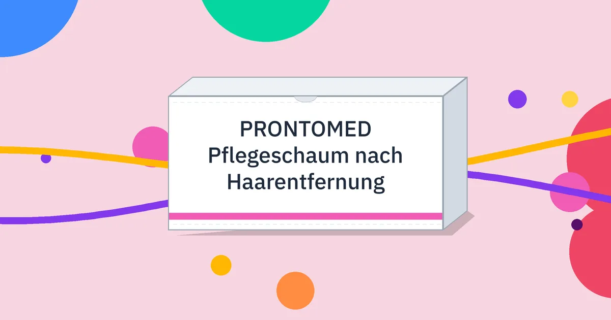 Symbolbild: Packung mit der Aufschrift PRONTOMED Pflegeschaum nach Haarentfernung (PZN 10088355) – Verfügbarkeit und Bezug in Apotheken in Frankfurt am Main