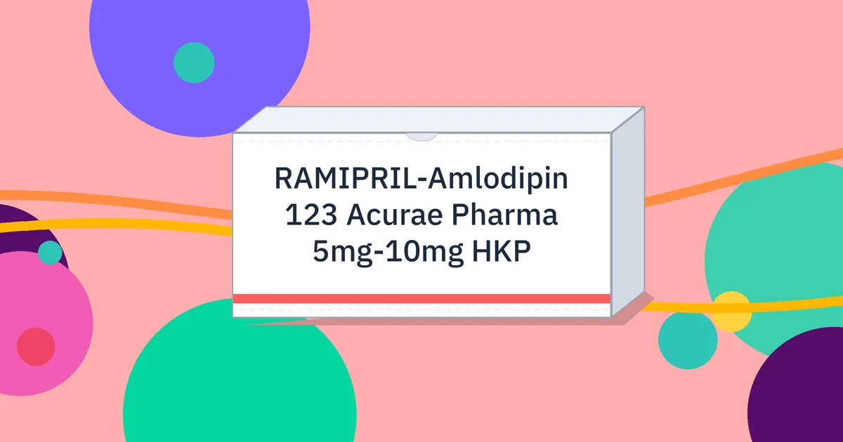 Symbolbild: Packung mit der Aufschrift RAMIPRIL-Amlodipin 123 Acurae Pharma 5mg-10mg HKP (PZN 19266999) – Verfügbarkeit und Bezug in Apotheken in Frankfurt am Main