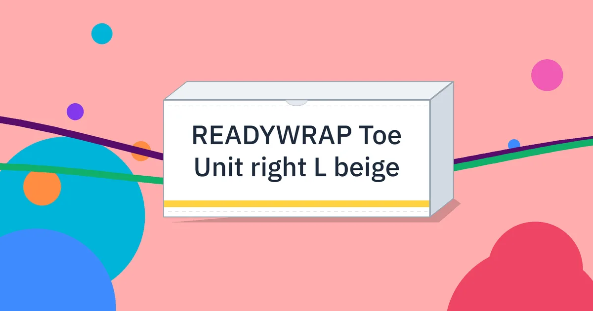 Symbolbild: Packung mit der Aufschrift READYWRAP Toe Unit right L beige (PZN 16566175) – Verfügbarkeit und Bezug in Apotheken in Frankfurt am Main